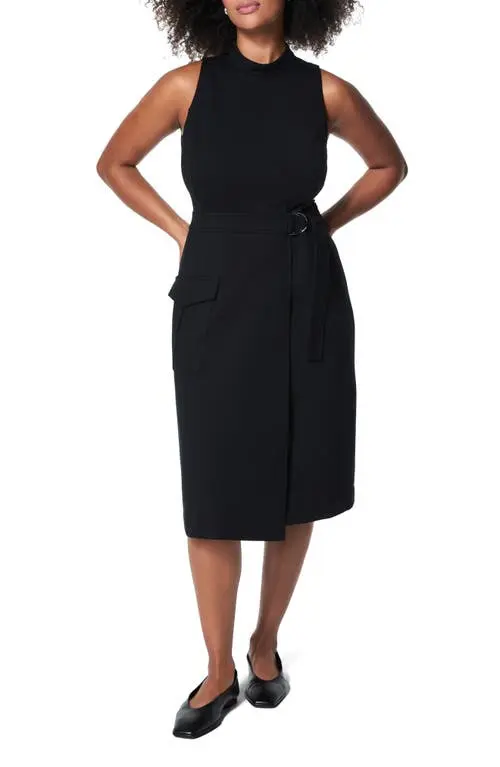 Spanx Belted Sleeveless Ponte Cargo Dress