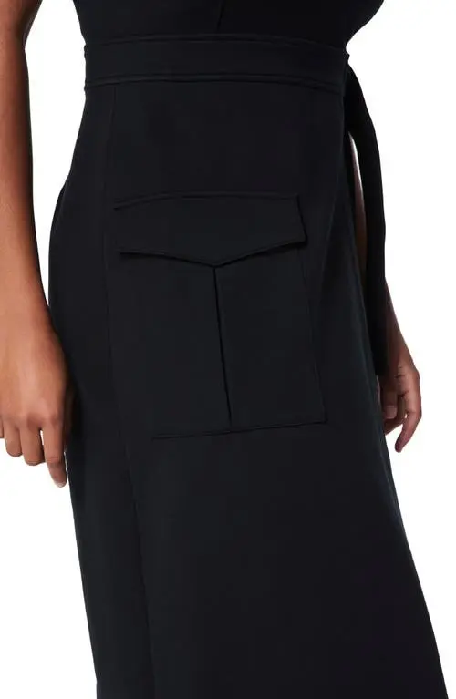 Spanx Belted Sleeveless Ponte Cargo Dress