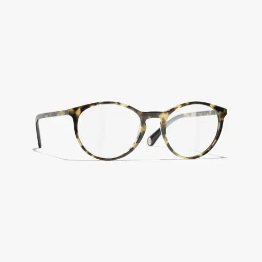 Chanel Pantos Eyeglasses - Yellow Tortoise & Brown