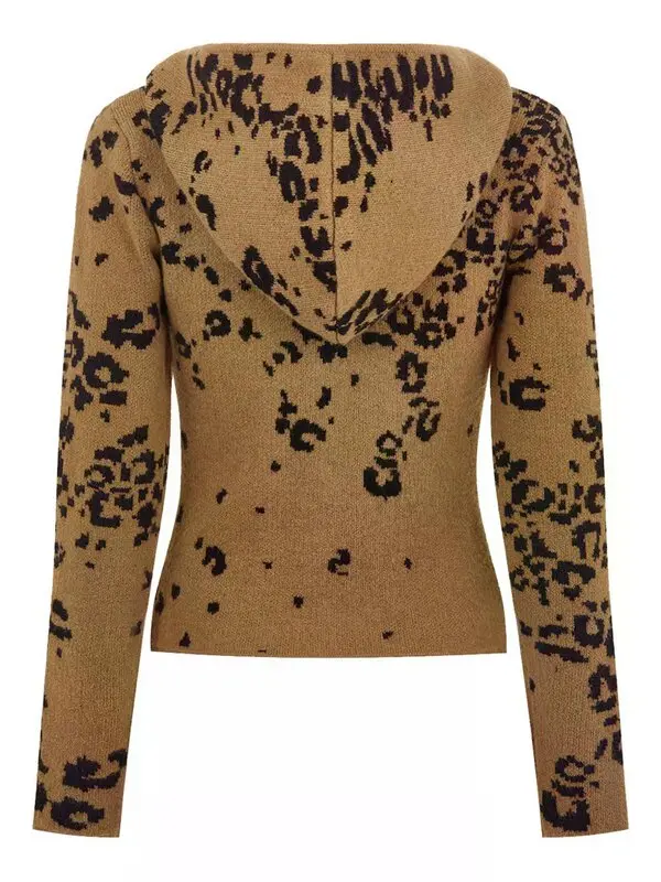 PROTÉMOA Cheetah-print Zip-up Hoodie