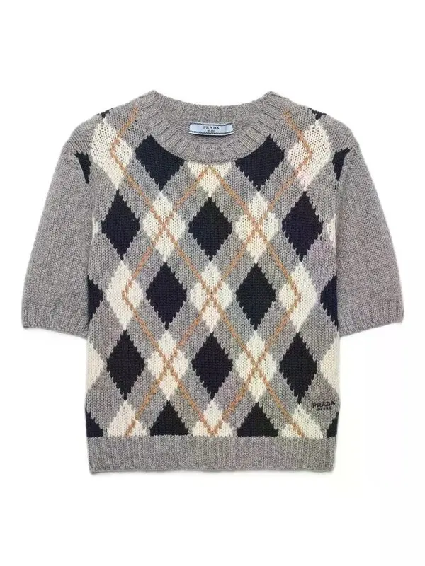 Prada Argyle Knit Sweater