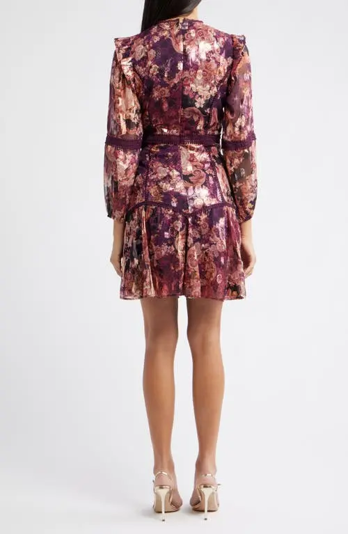 Eliza J Lace Trim Trapeze Dress
