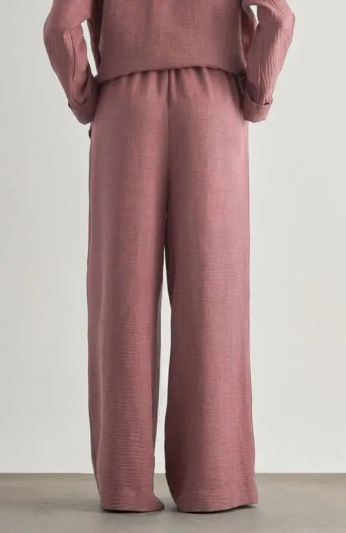 MIZALLE Wide-leg Linen-textured Polyester Pants