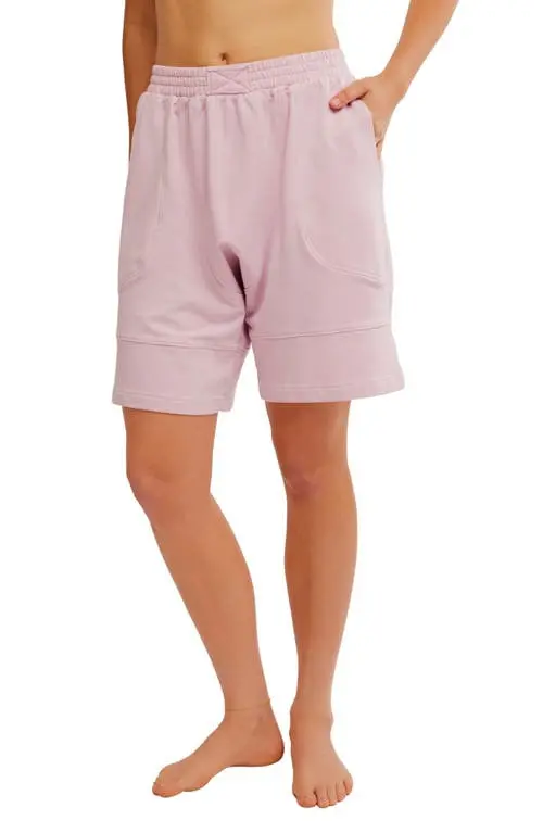 Free People Flowy Wide-leg Lounge Shorts - Fragrant Lilac