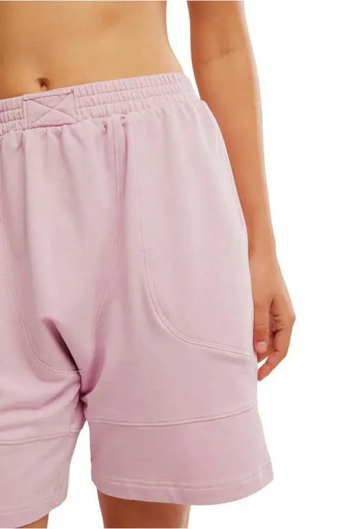 Free People Flowy Wide-leg Lounge Shorts - Fragrant Lilac