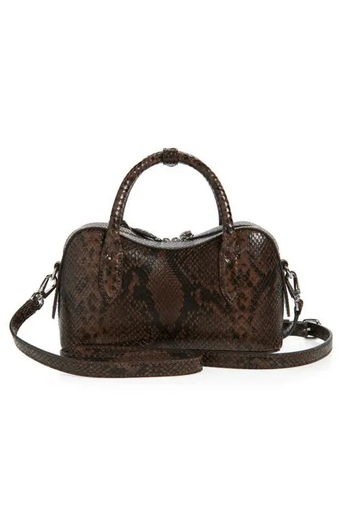 Stella Mccartney Ryder Snakeskin Embossed Top Handle Bag In