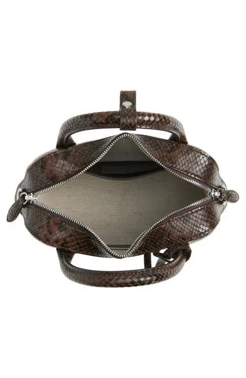Stella Mccartney Ryder Snakeskin Embossed Top Handle Bag In