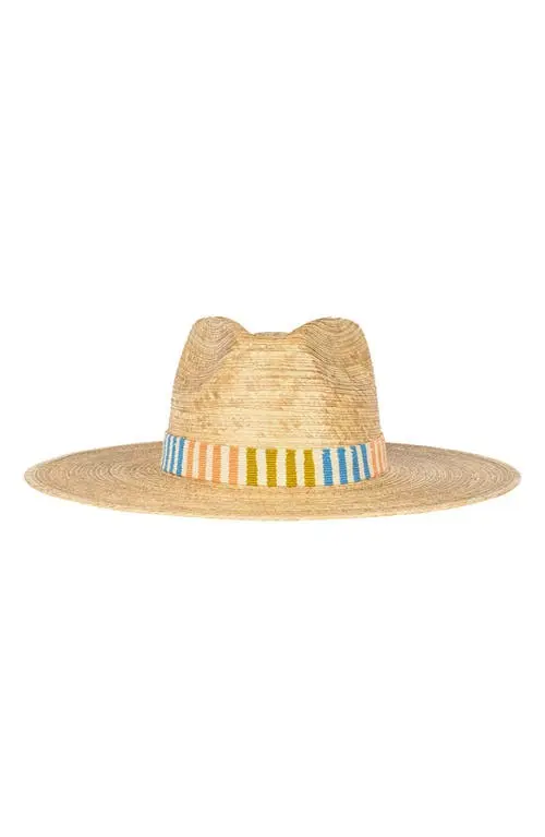 SUNSHINE TIENDA Colorful Dreamer Palm Straw Hat - Natural Multi
