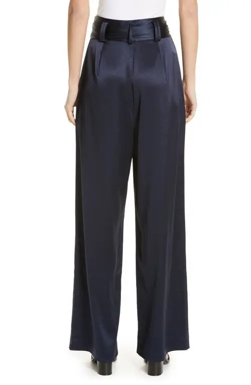 Tory Burch Tie Waist Satin Pants