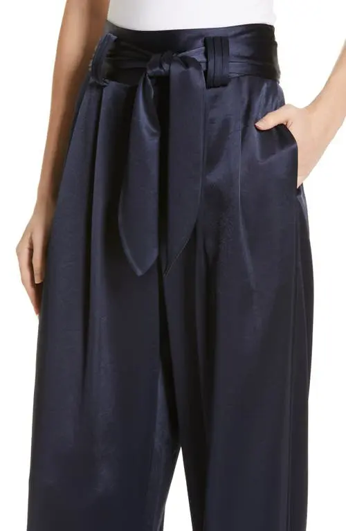 Tory Burch Tie Waist Satin Pants