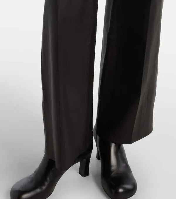 FRAME Le Slim Palazzo High-rise Leather Pants