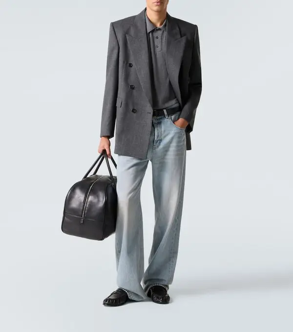 Saint Laurent Cassandre Wool Polo Shirt