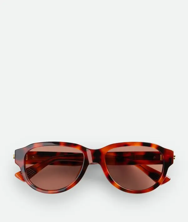 BOTTEGA  VENETA Aviator Sunglasses - Havana/red