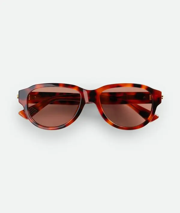 Bottega Veneta Classic Aviator Sunglasses - Havana/red