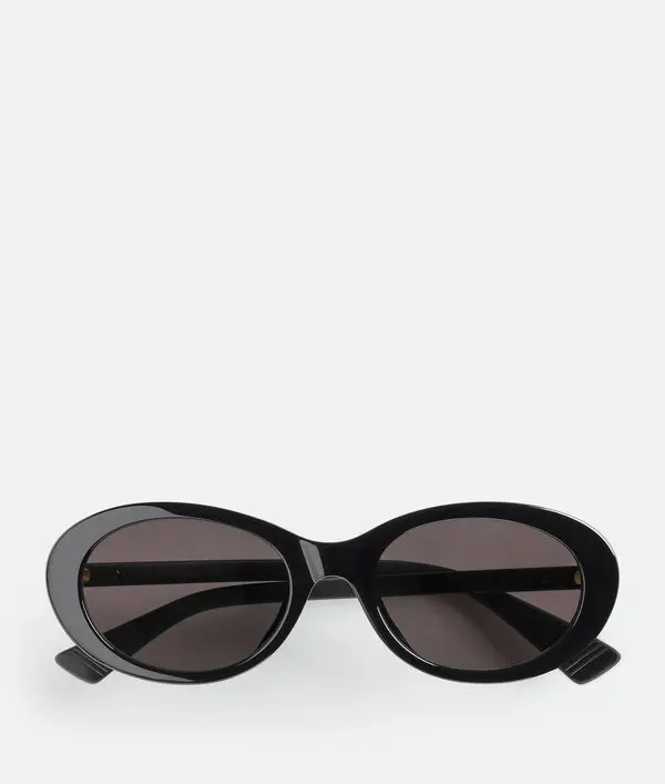 BOTTEGA  VENETA Oval Sunglasses - Black/gray