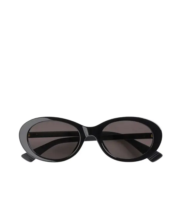 Bottega Veneta Classic Oval Sunglasses - Black/grey