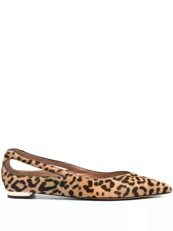 AQUAZZURA Leopard-print Ballet Flats - Brown