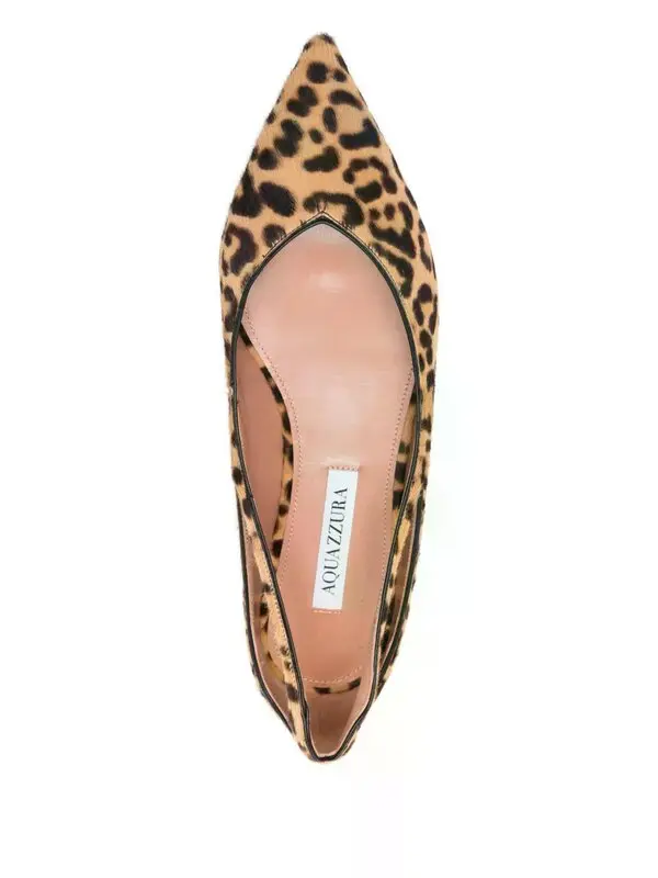 AQUAZZURA Leopard-print Ballet Flats