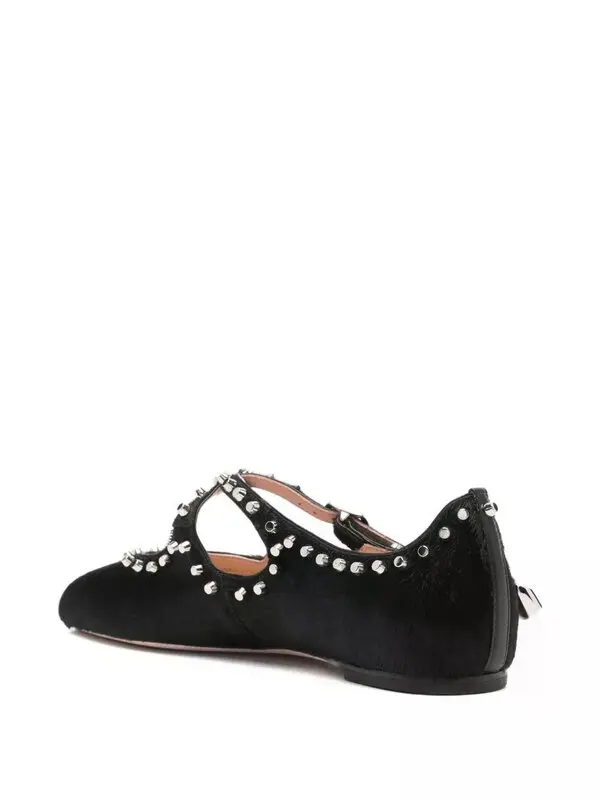 Bally Leather Ballet Flats - Black