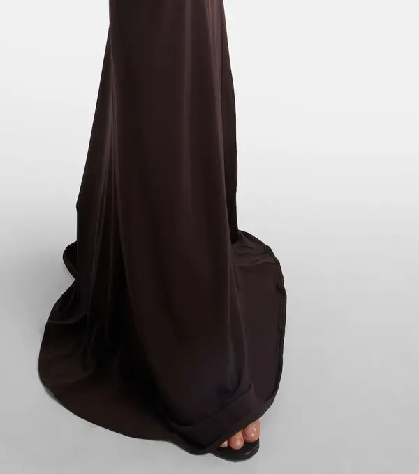 Christopher Esber Cutout Halterneck Jersey Maxi Dress - Brown