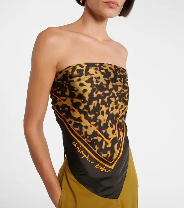 Christopher Esber Printed Silk Top