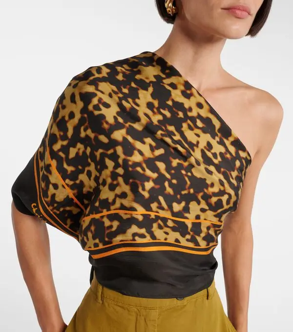 Christopher Esber Printed Silk Top