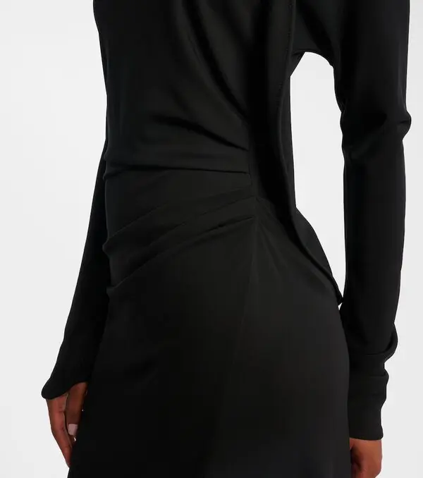 Victoria Beckham Draped Jersey Maxi Dress