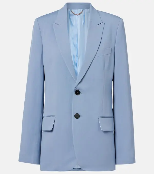 Victoria Beckham Single-breasted Blazer - Blue