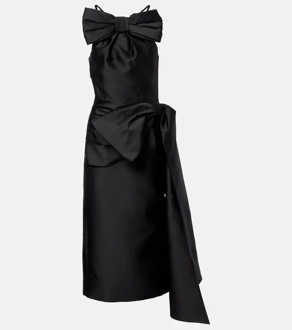 SHUSHU/TONG Bow-detail Cutout Top - Black