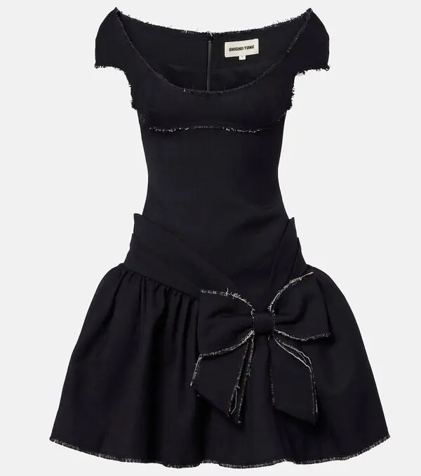 SHUSHU/TONG Bow-detail Cutout Top - Blue