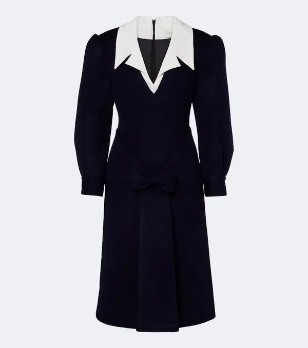 SHUSHU/TONG Cotton-blend Tweed Minidress - Blue