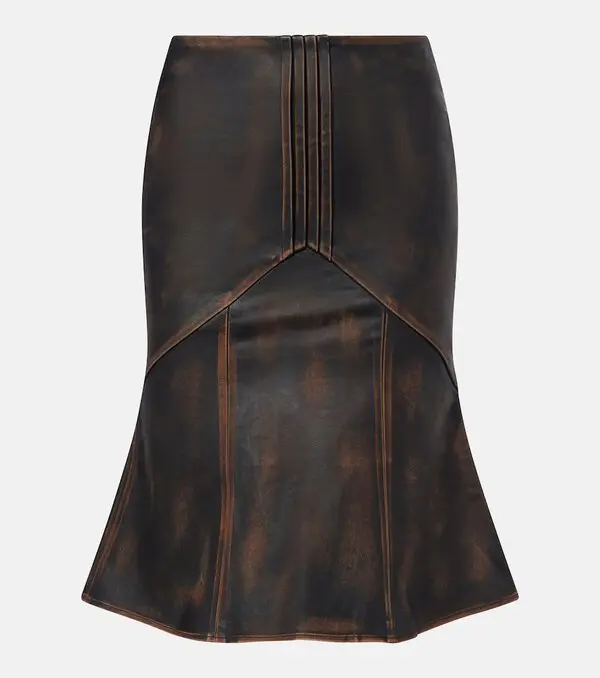 SHUSHU/TONG Bow-detail Cutout Top - Brown