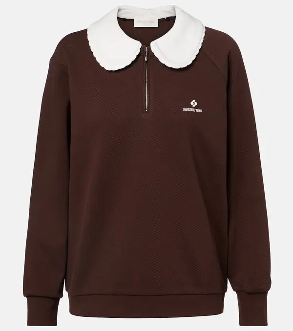 SHUSHU/TONG Bow-detail Cutout Top - Brown