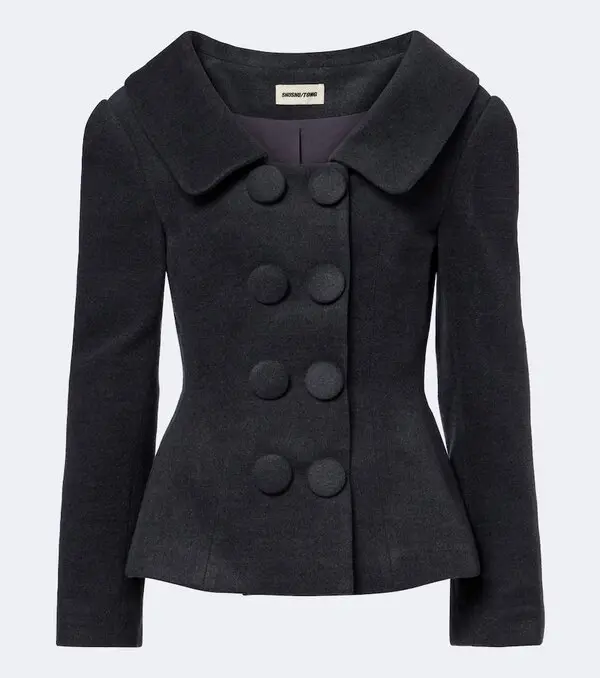SHUSHU/TONG Bow-detail Cutout Top - Grey
