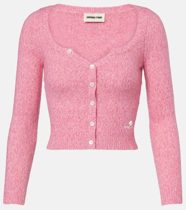 SHUSHU/TONG Bow-detail Cutout Top - Pink