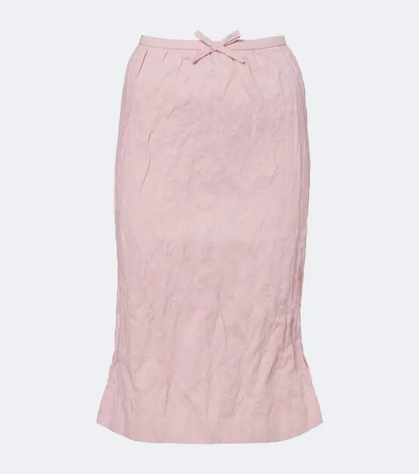 SHUSHU/TONG Bow-detail Cutout Top - Pink