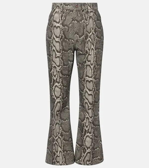 Gabriela Hearst Ezra Snake-effect Bootcut Jeans - Grey