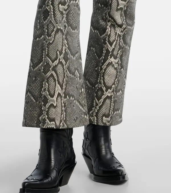 Gabriela Hearst Ezra Snake-effect Bootcut Jeans - Grey