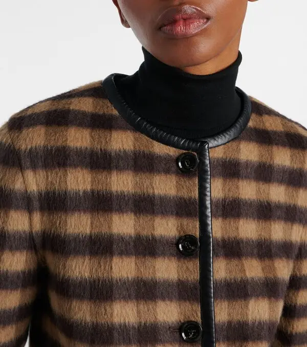 Proenza Schouler Checked Wool-blend Jacket - Brown