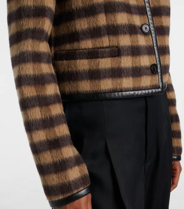 Proenza Schouler Checked Wool-blend Jacket - Brown