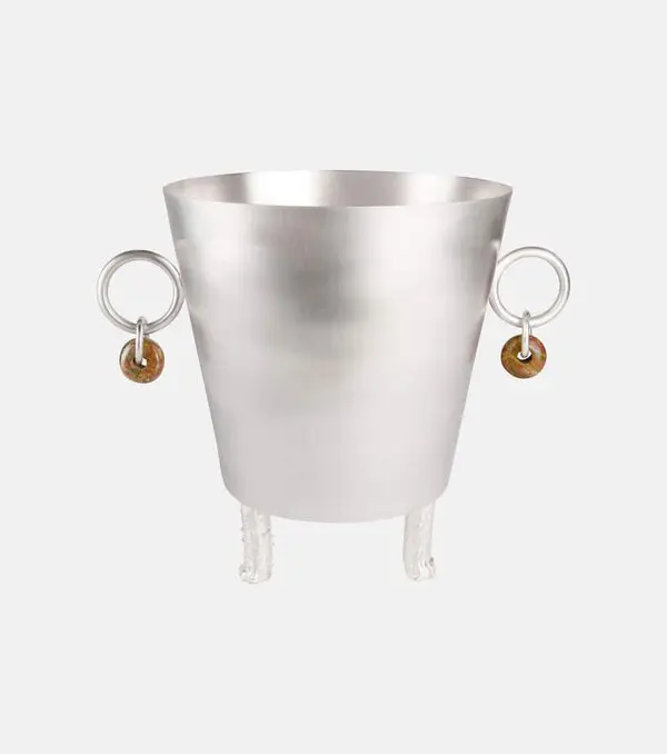 NATALIA CRIADO Embellished -plated Ice Bucket - Silver