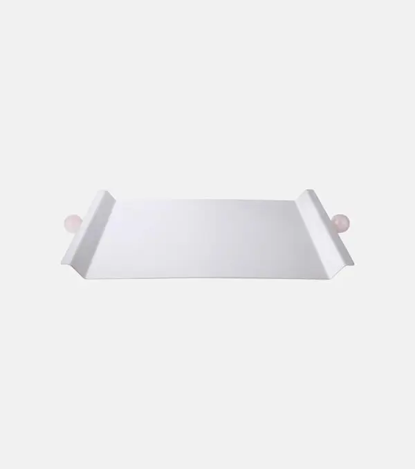 NATALIA CRIADO Embellished -plated Tray - Silver