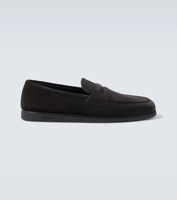 Church's Portsmouth Suede Penny Loafers - Black