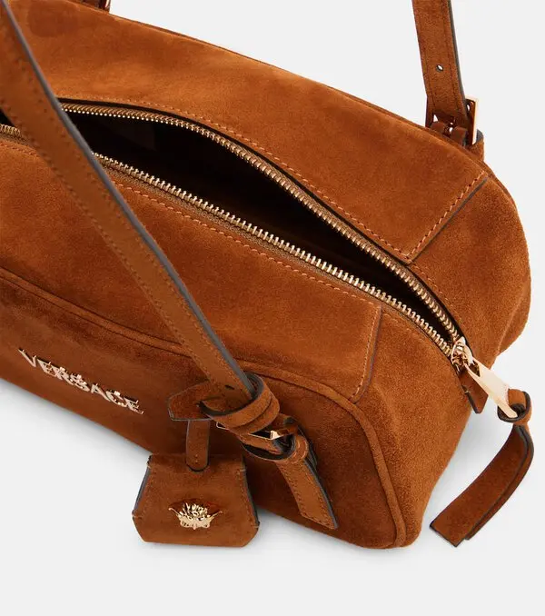 Versace Suede Shoulder Bag - Brown