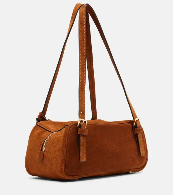 Versace Suede Shoulder Bag - Brown