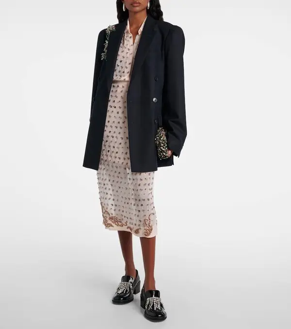 JIMMY CHOO Tylor Embellished Leather Loafer Pumps