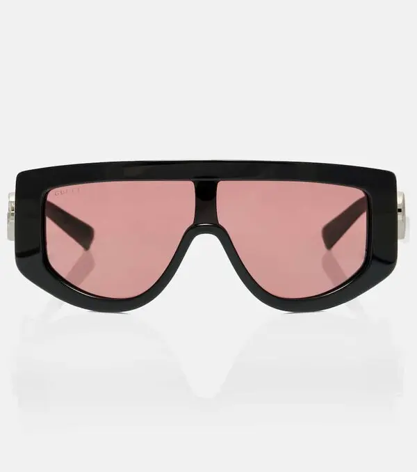 Gucci Double G Flat-top Sunglasses - Black