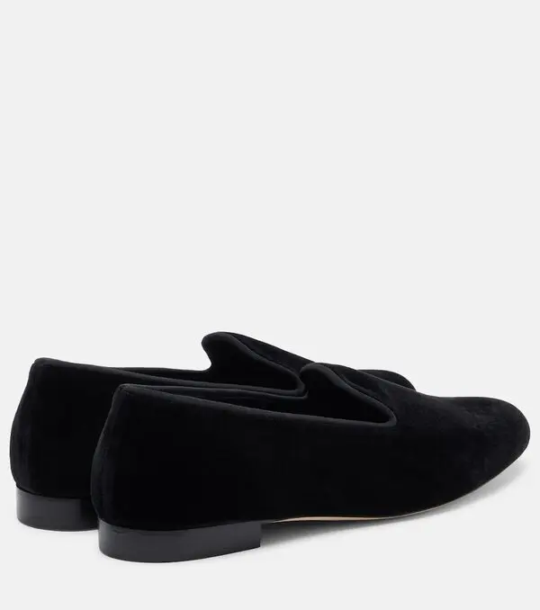 TOTEME Velvet Loafers - Black
