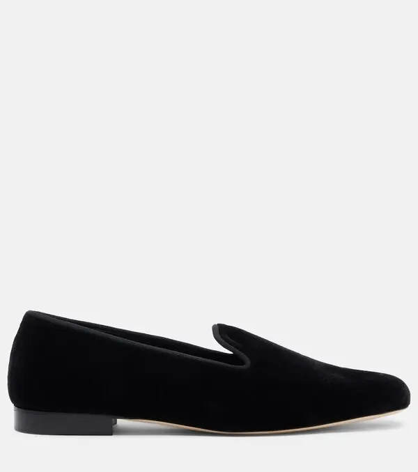 TOTEME Velvet Loafers - Black