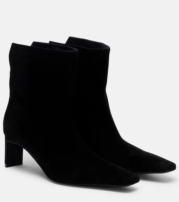Khaite Ona Suede Ankle Boots - Black